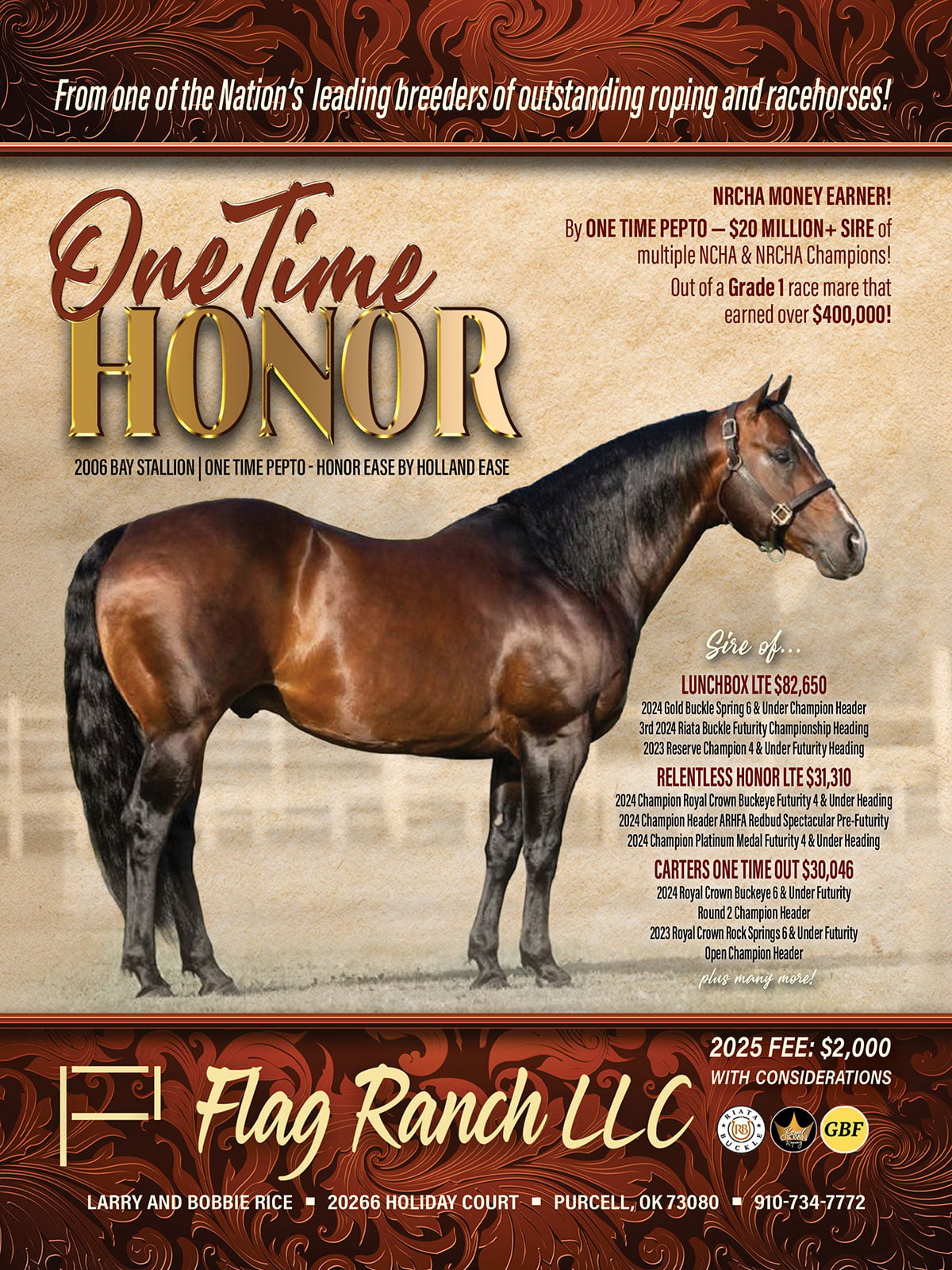 Flag Ranch LLC - Performance Horses and Prospects